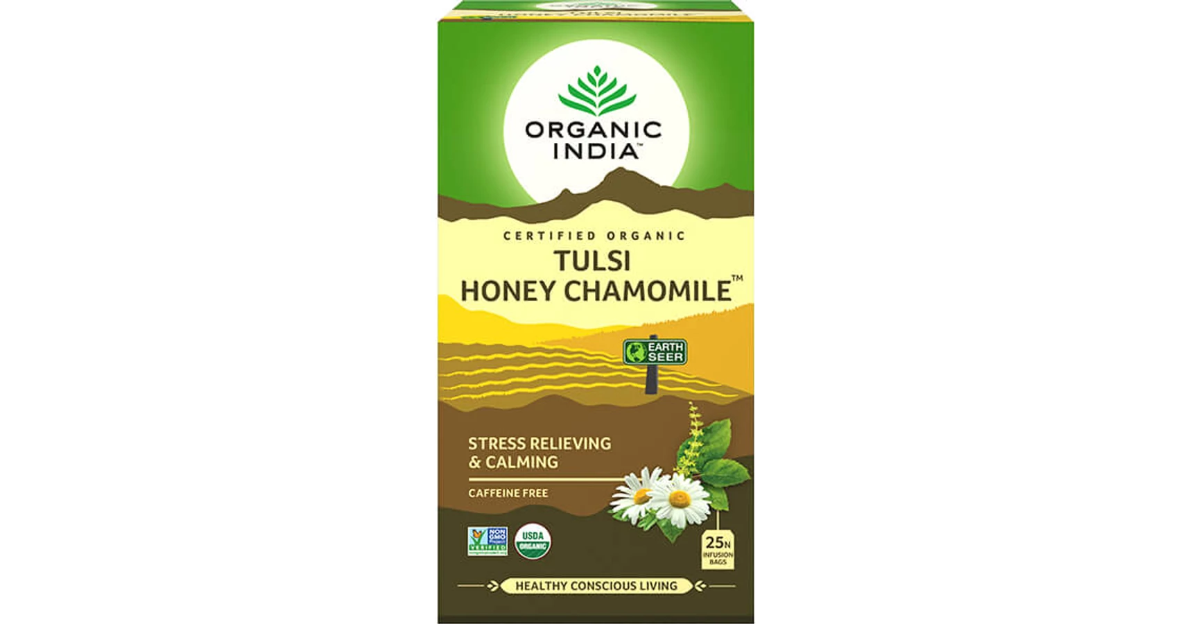 Tulsi HONEY CHAMOMILE Méz Kamilla, filteres bio tea, 25 filter ...
